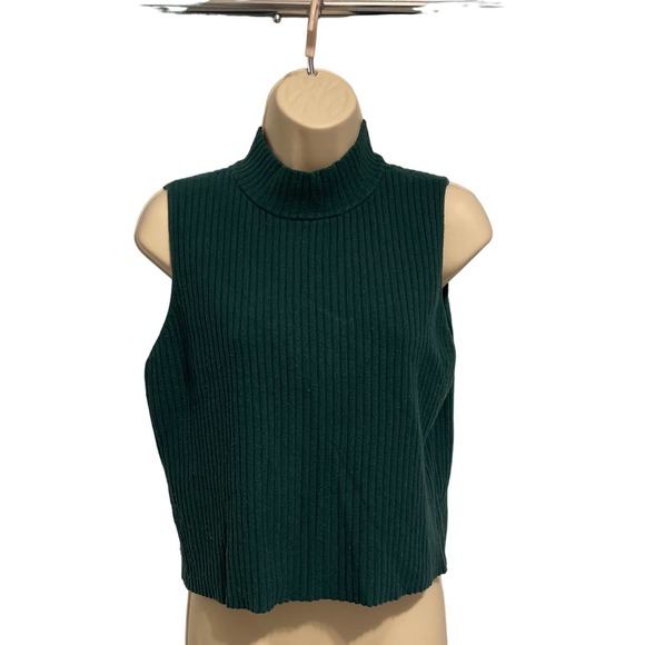 Express | Sweaters | Express Hunter Green High Neck Ribbed Texture ...